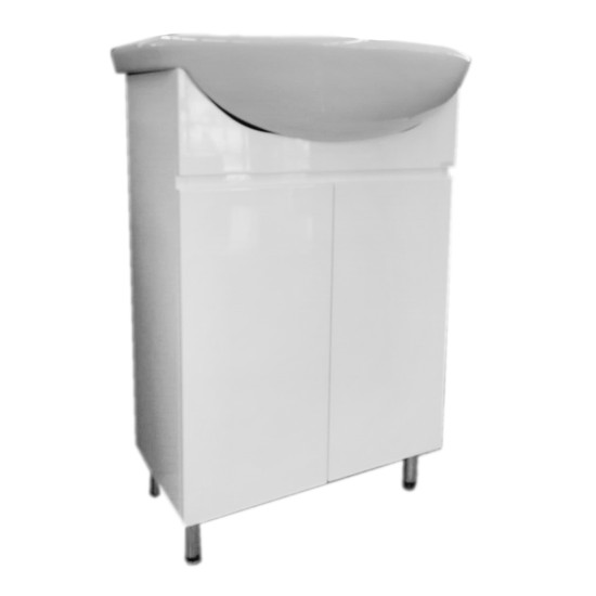 Akcija! Vonios kambario spintelė su praustuvu MONIKA M1-55 balta